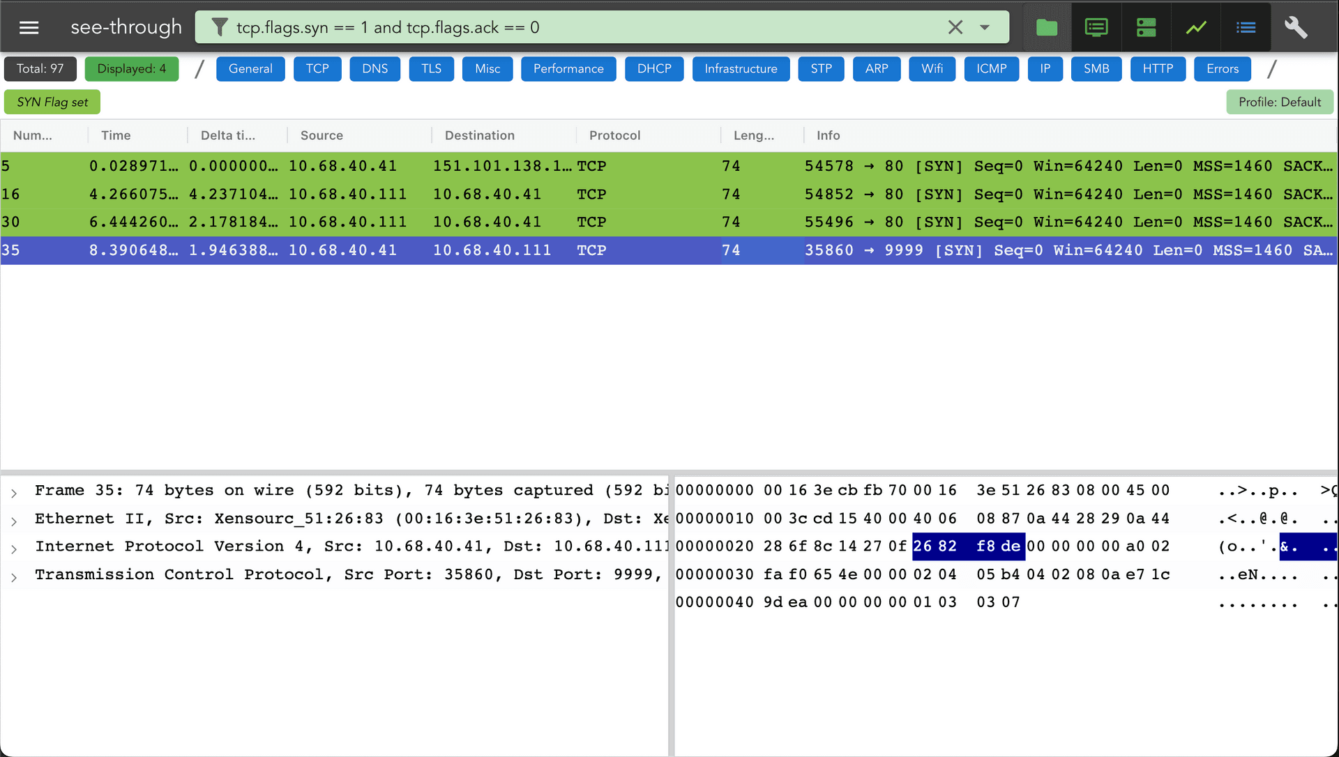 Cracking the CTF Challenge: Analyzing see-through.pcapng to Find the Flag