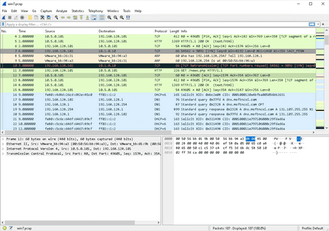 Wireshark has a new default layout